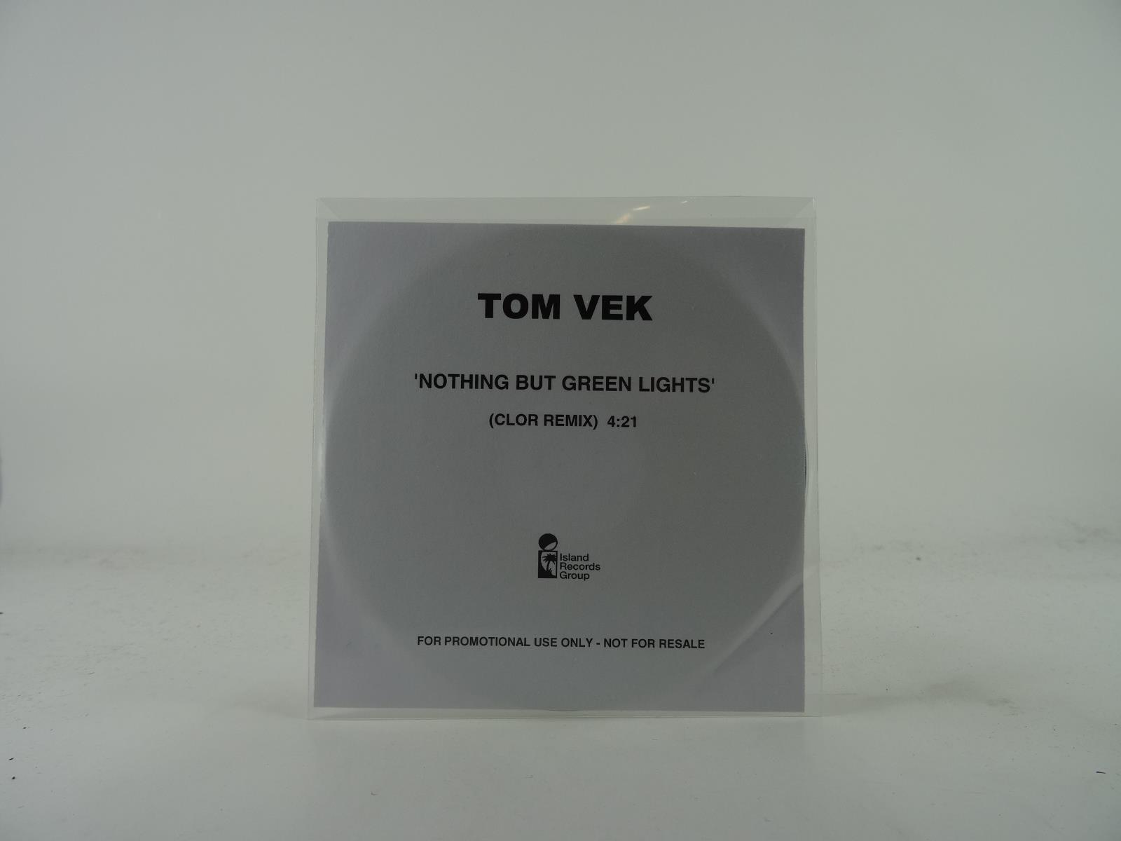 TOM VEK NOTHING BUT GREEN LIGHTS (A10) 1 Track Promo CD Single ...