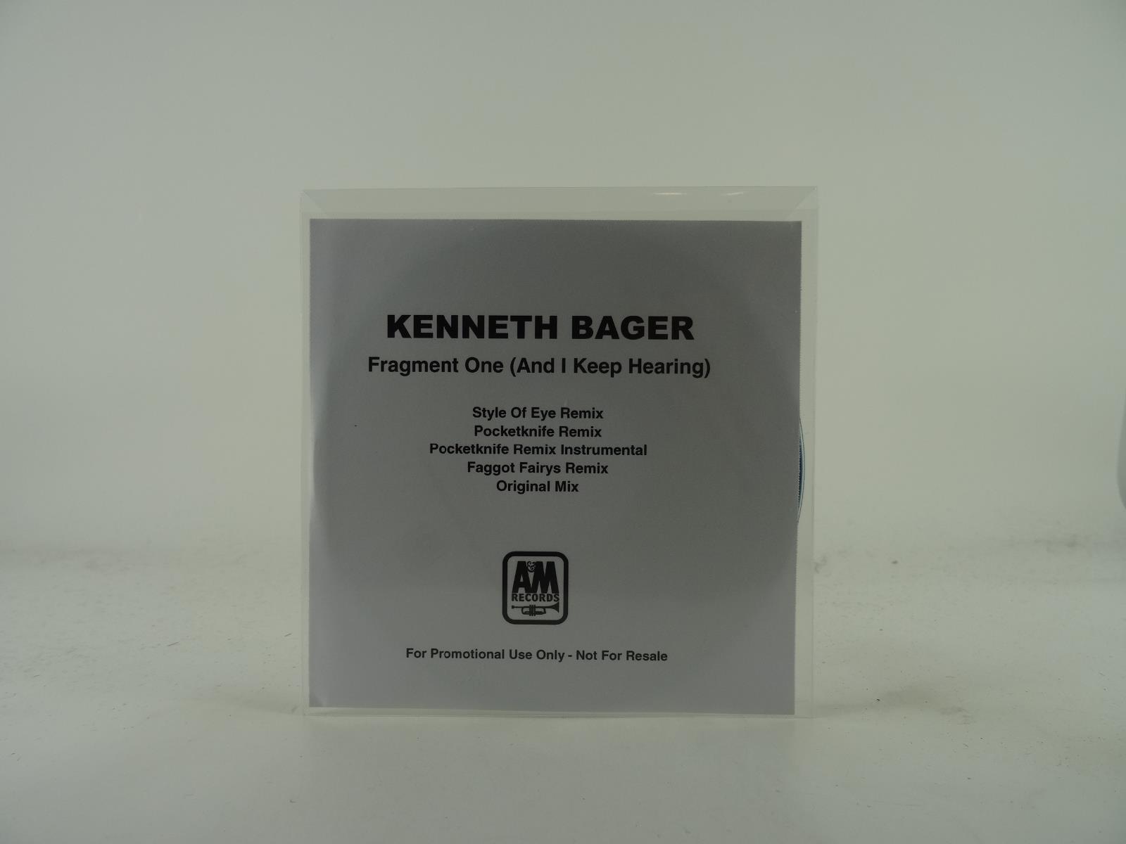 KENNETH BAGER FRAGMENT ONE (AND I KEEP HEARING) (A31) 5 Track Promo CD ...