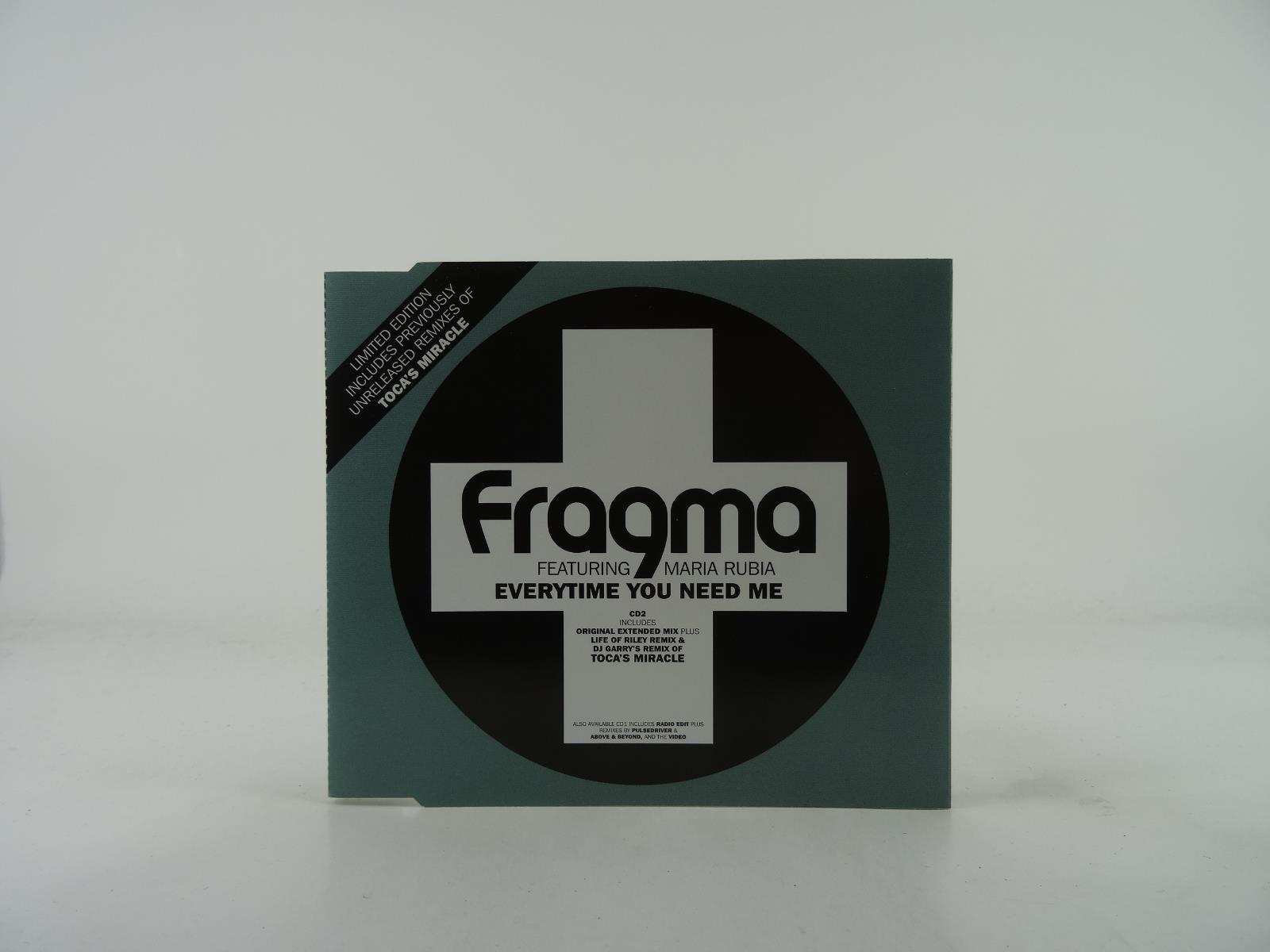 FRAGMA FT MARIA RUBIA EVERYTIME YOU NEED ME (CD 2) (A36) 3 Track CD ...