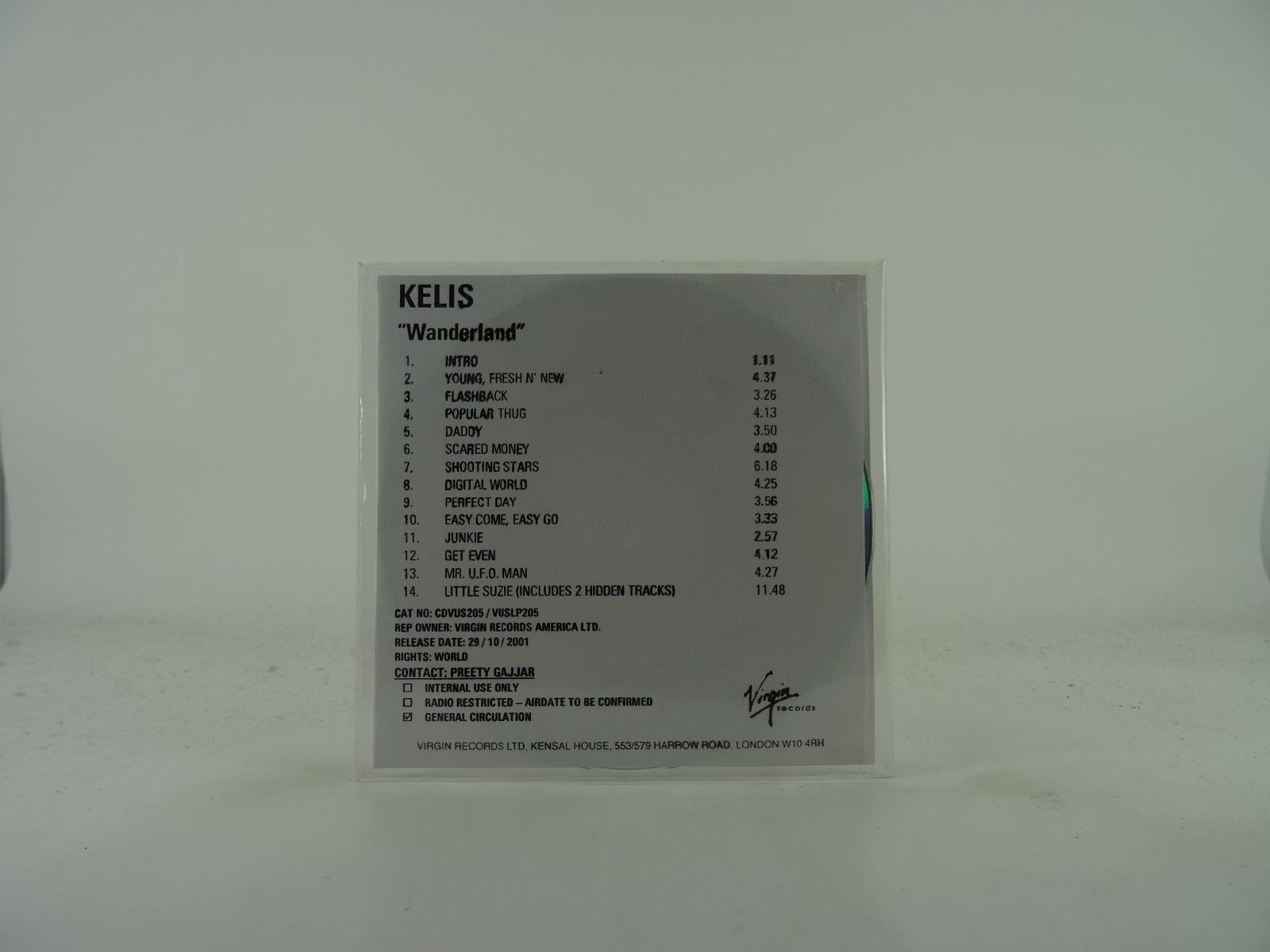 KELIS WANDERLAND (215) 14 Track Promo CD Album including White Sleeve ...