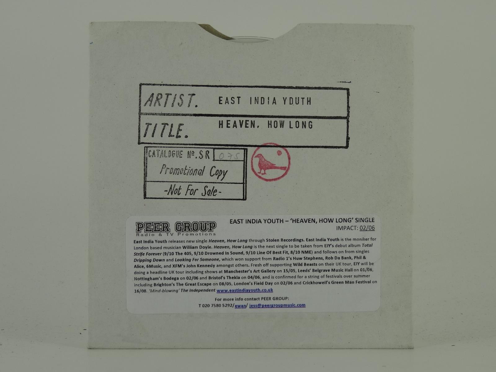 EAST INDIA YOUTH HEAVEN HOW LONG (D6) 1 Track Promo CD Single also Card ...